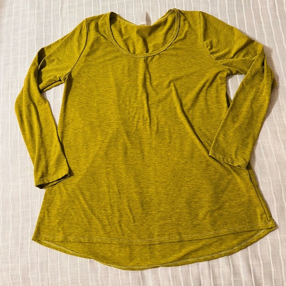 LuLaRoe | Tops | Lularoe Womens Green Round Neck Long Sleeves Stretch ...